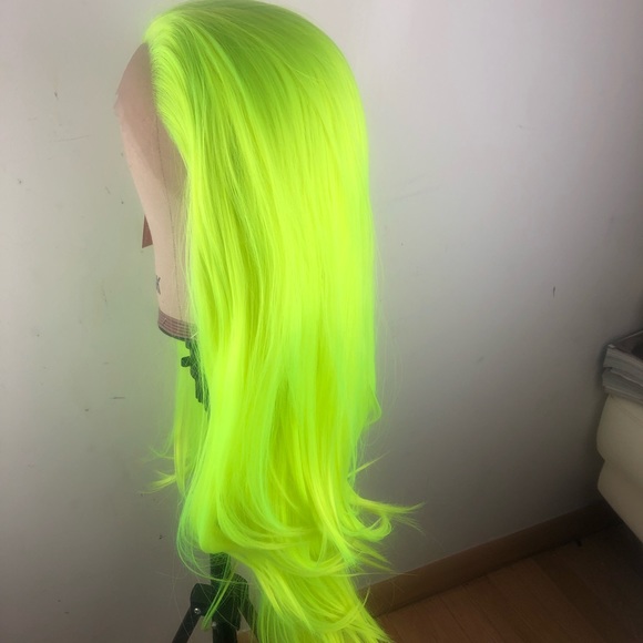 Accessories | Limeade 24 Neon Yellow Lace Front Wave Wig Nwt | Poshmark
